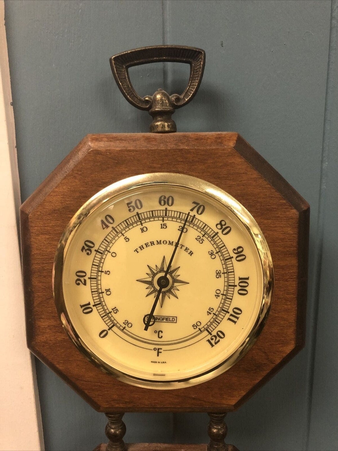 Vintage Springfield Weather Station Barometer Thermometer Humidity USA ...