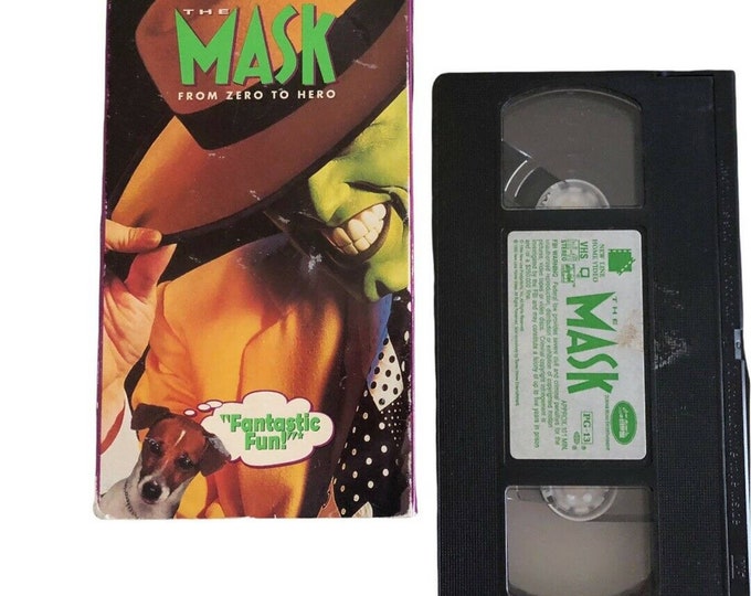 The Mask VHS 1995 Jim Carrey Cameron Diaz 1st Printing Vintage Tested ...