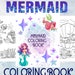Cute Mermaid Coloring Book for Kids, Cute Mermaid Themed Mermaid ...
