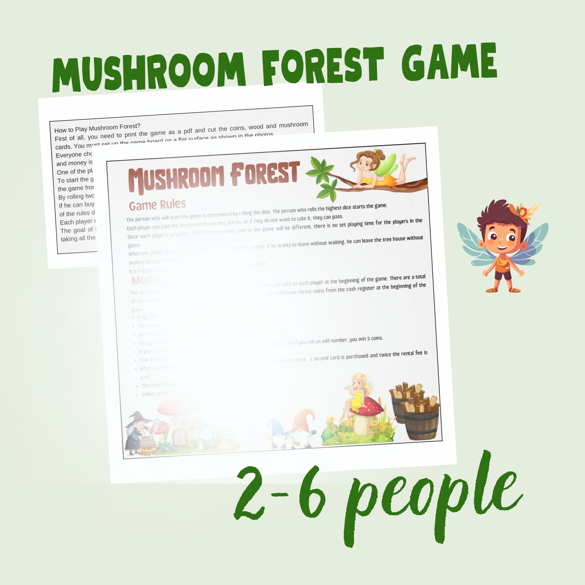 Mushroom Forest Game Family Board Game - Mushroom Forest Themed Game ...