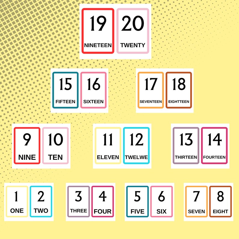 Flash Card Numbers 1-20: Make Learning Fun!, Toddler Activity ...