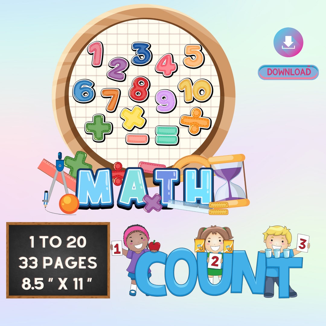 Colorful Counting & Arithmetic Educational Material, Teach Numbers 1-20 ...
