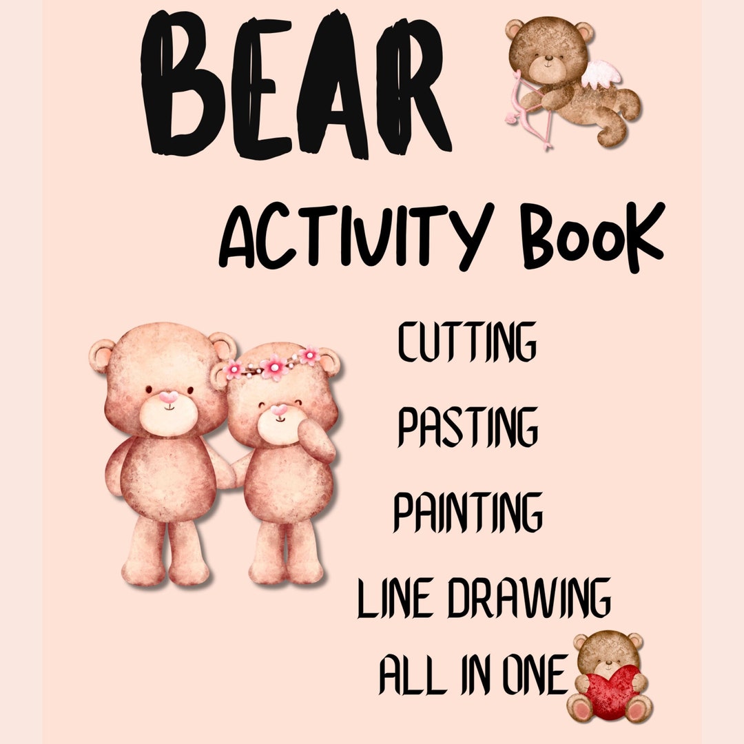 Cute Bear-themed Activity Book for Children, Which Includes Fun ...