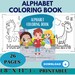 Alphabet Coloring Book PDF, Easy Peasyalphabet Coloring Pages PDF ...