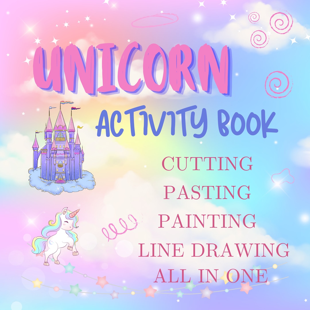 Unicorn-themed Activity Book for Children, Which Includes Fun ...