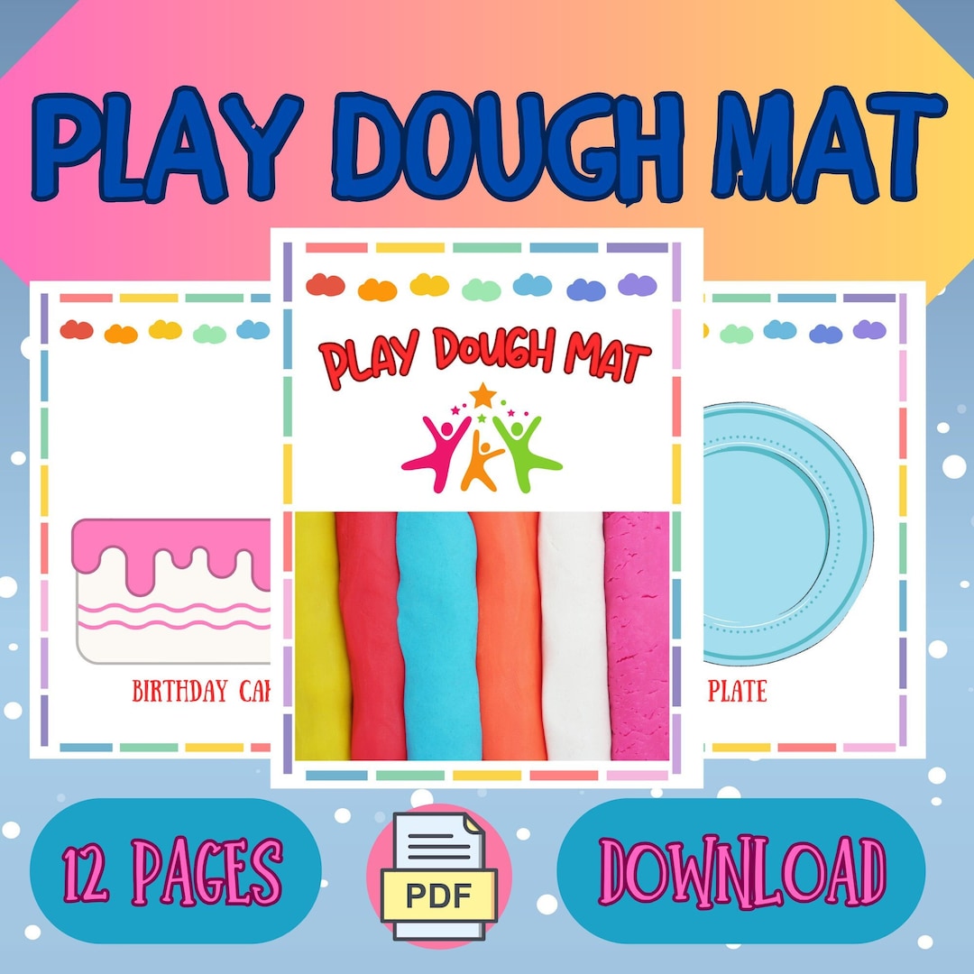 Fun and Creative Children's Play Dough Mat - Etsy