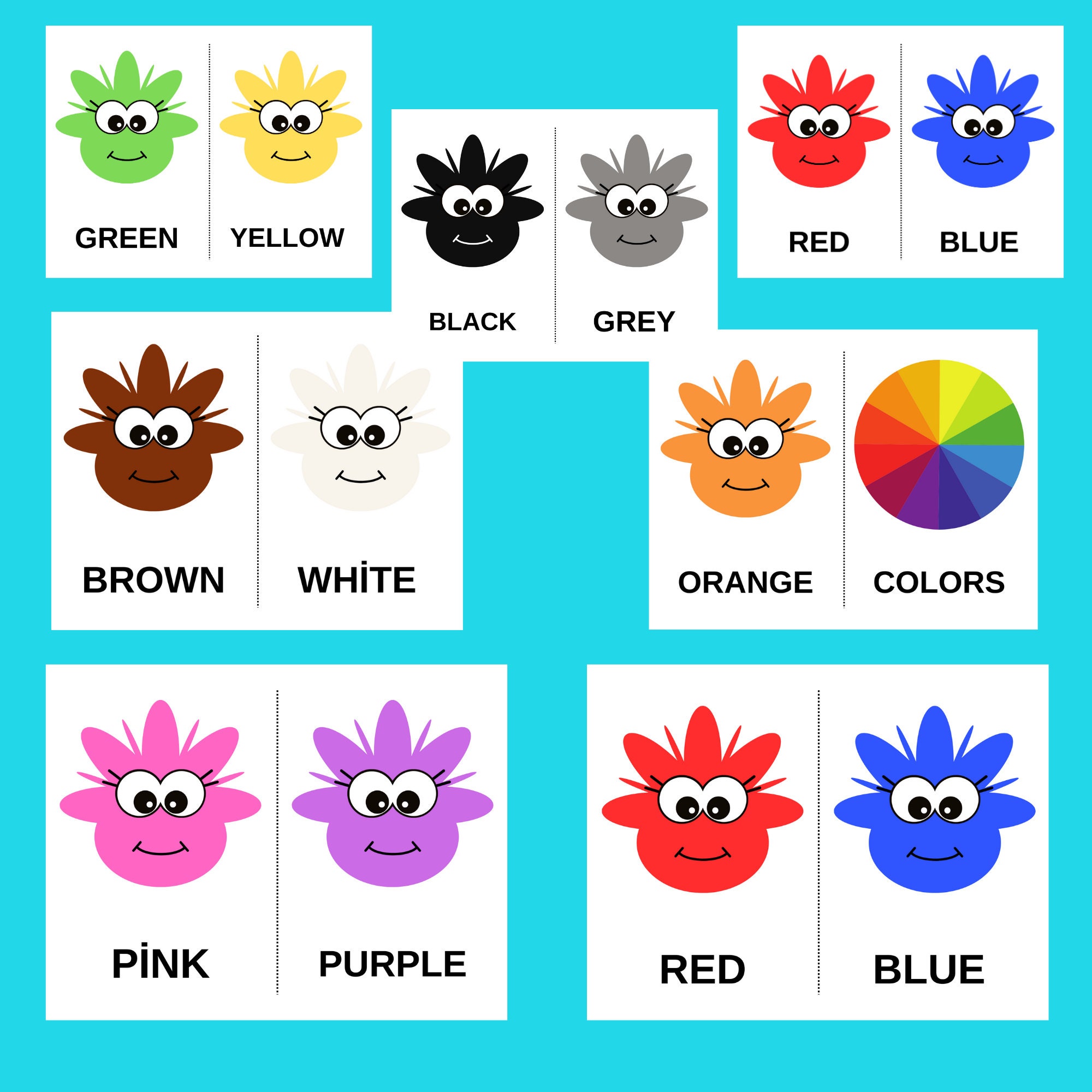 Flash Card Colors: Make Learning Fun!, Toddler Activity, Preschool ...