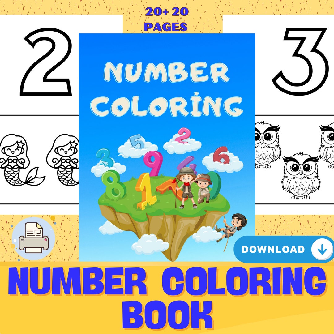 Perfect Number Coloring Book for Kids, Attractive Number Coloring Book ...