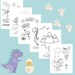 Cute Dinosaur Inspirational Coloring Book for Kids, Dinosaur Themed ...