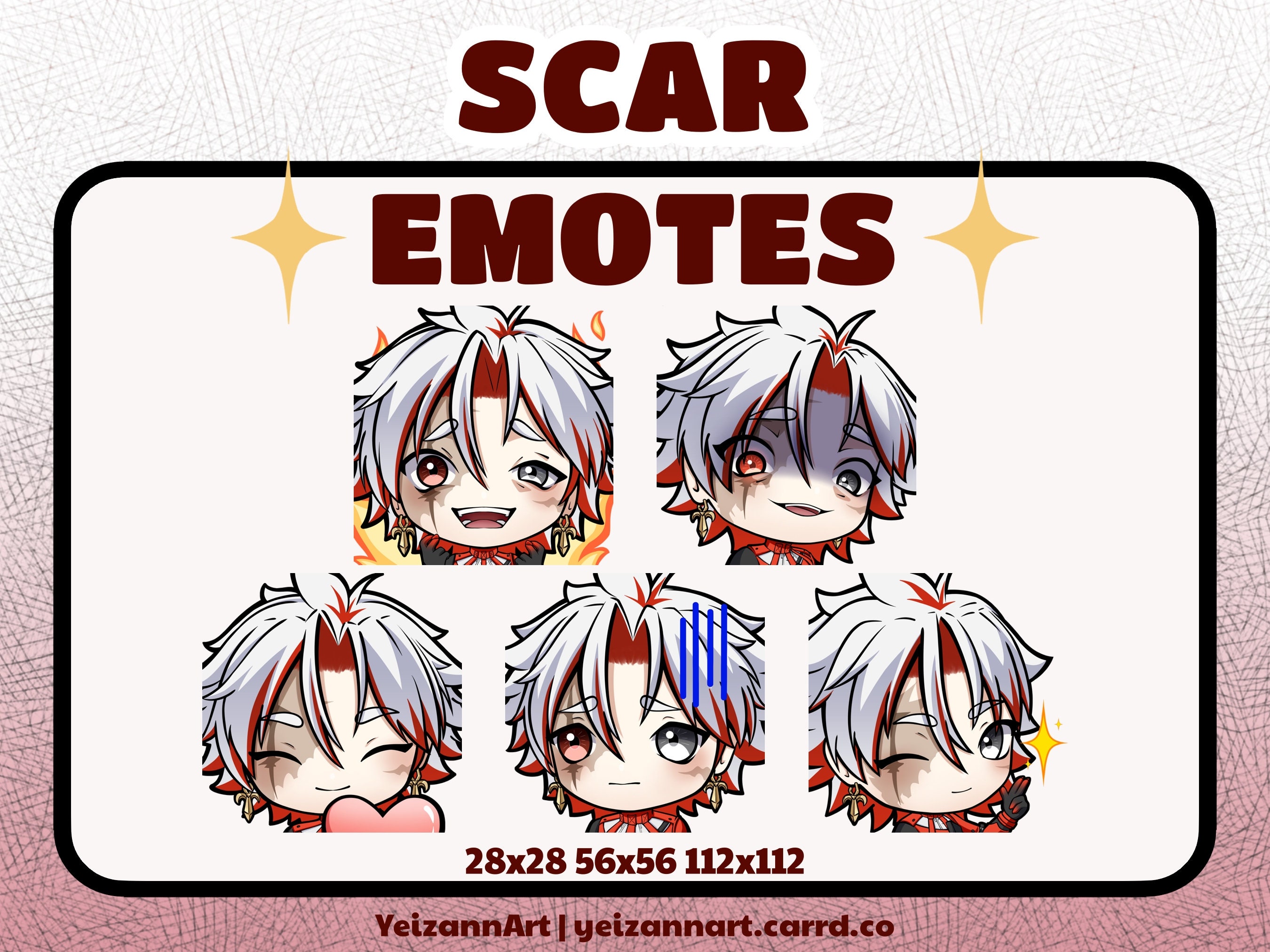 Wuthering Waves Scar Emotes Set, for Twitch, Discord, Youtube | Wuwa ...