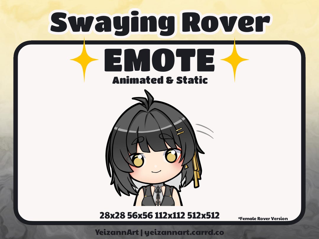 Wuthering Waves Rover Female Animated and Static Emote, for Twitch ...