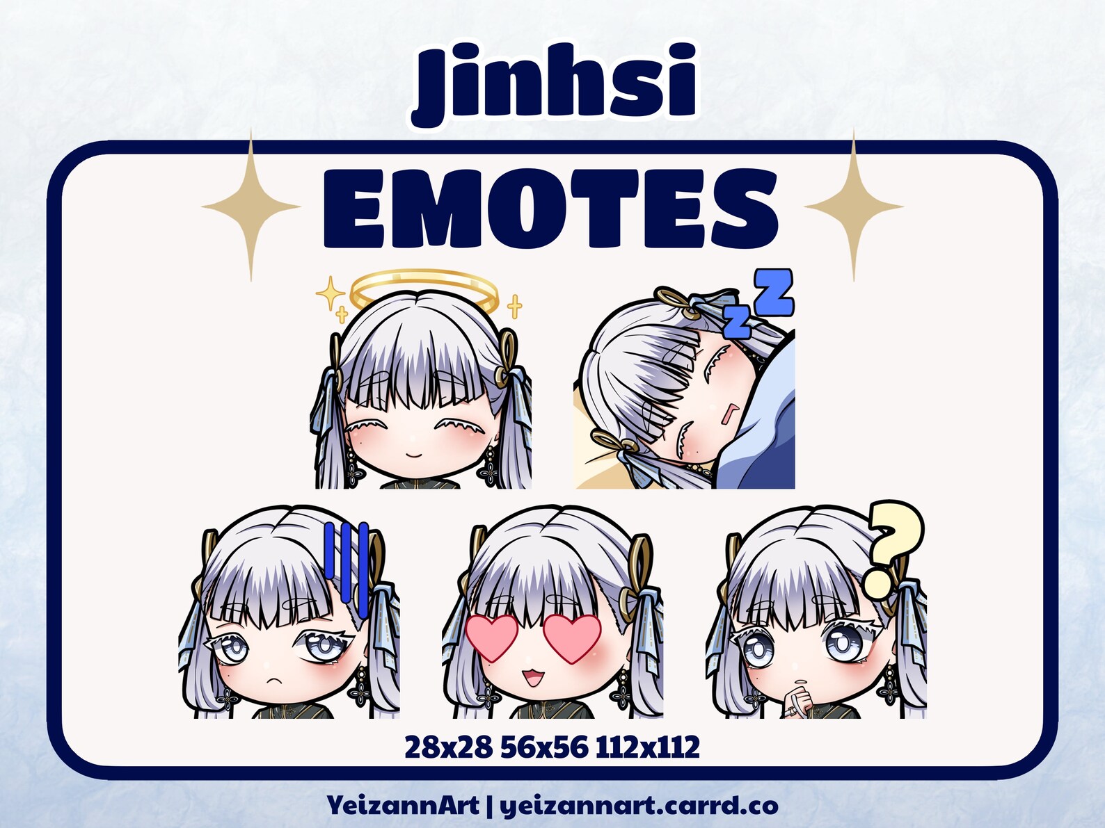 Wuthering Waves Jinhsi Emotes Set, for Twitch, Discord, Youtube | Wuwa ...