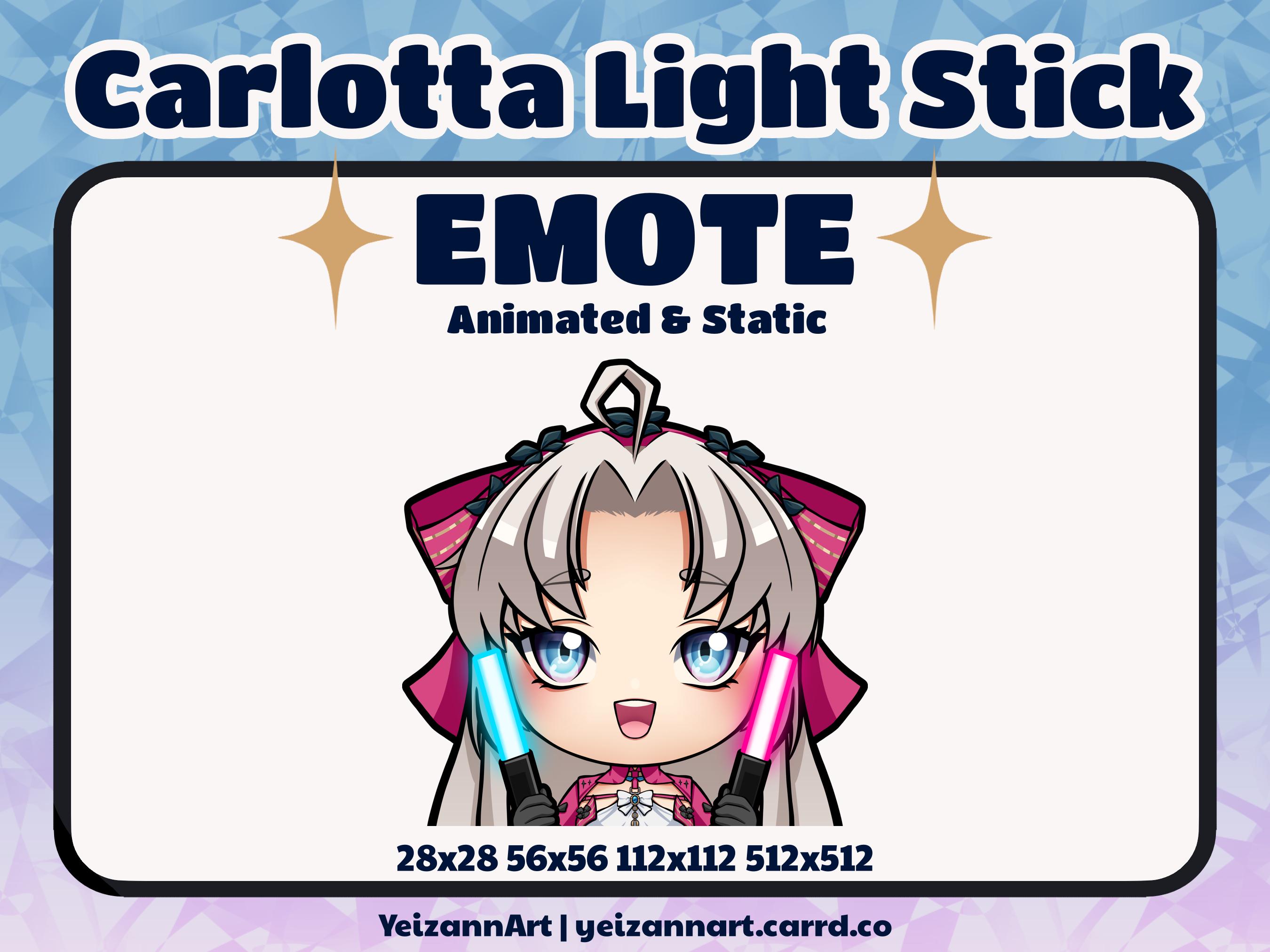 Wuthering Waves Carlotta Animated and Static Emote, for Twitch, Discord ...
