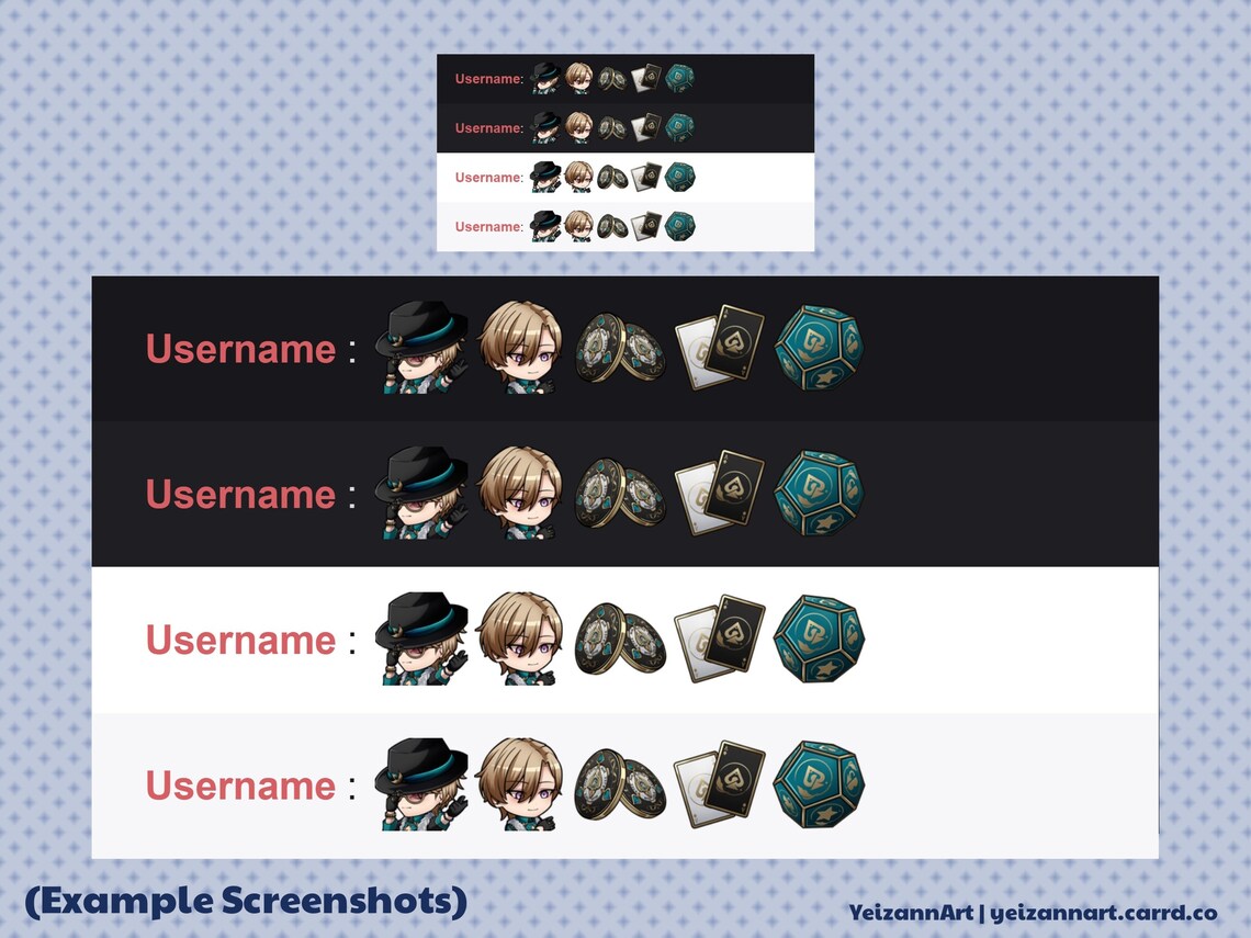 Honkai Star Rail Aventurine Emotes Set, for Twitch, Discord, Youtube ...