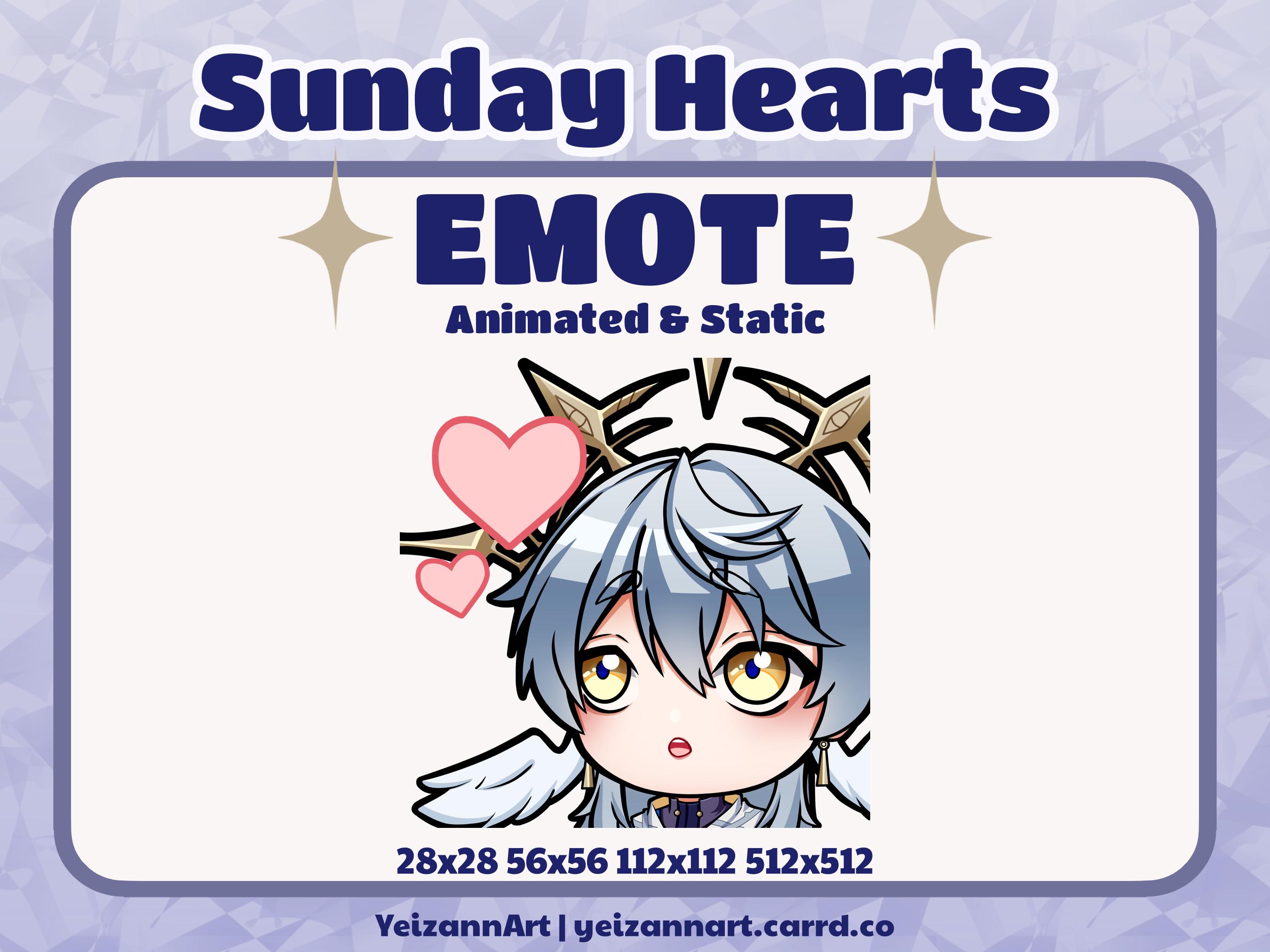 Honkai Star Rail Sunday Animated and Static Emote, for Twitch, Discord ...