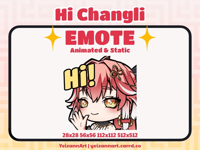 Wuthering Waves Changli Animated and Static Emote, for Twitch, Discord ...