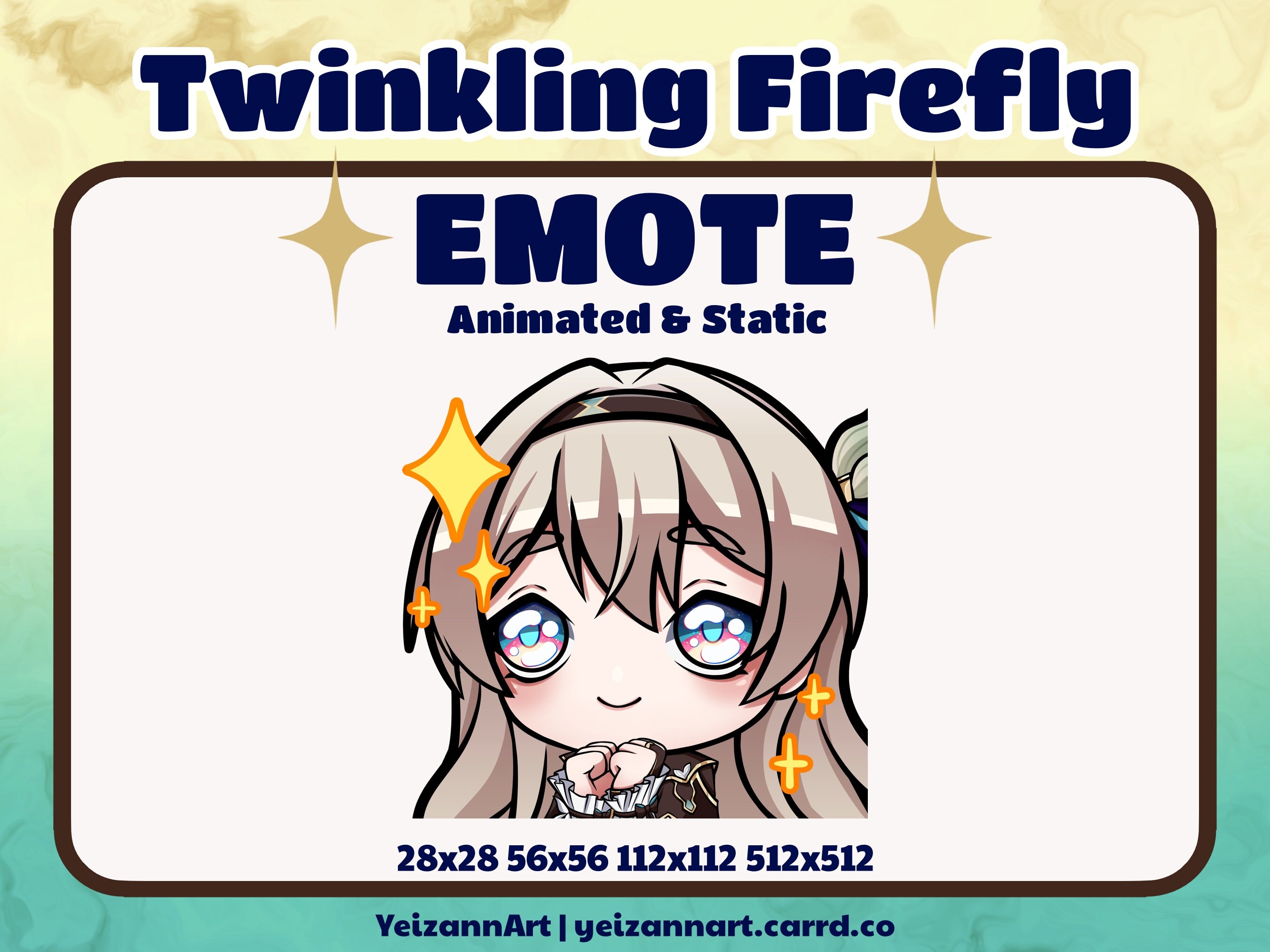 Honkai Star Rail Firefly Animated and Static Emote, for Twitch, Discord ...