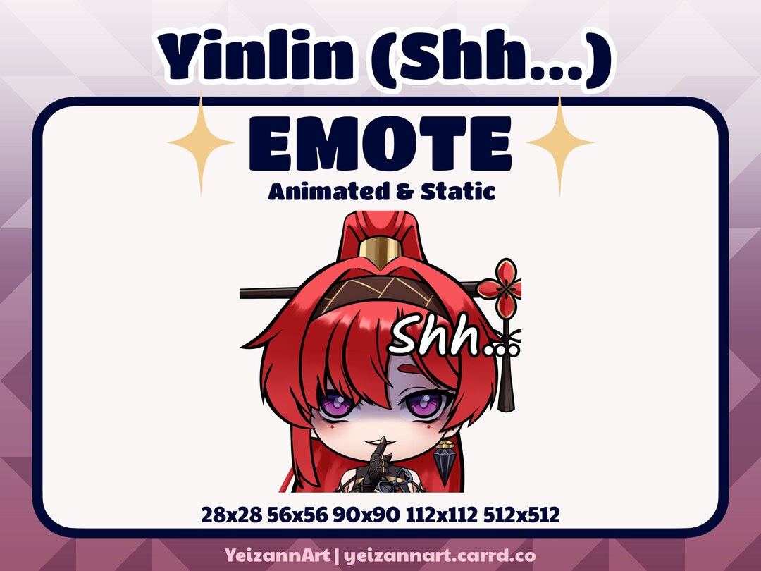 Wuthering Waves Yinlin Animated and Static Emote, for Twitch, Discord ...