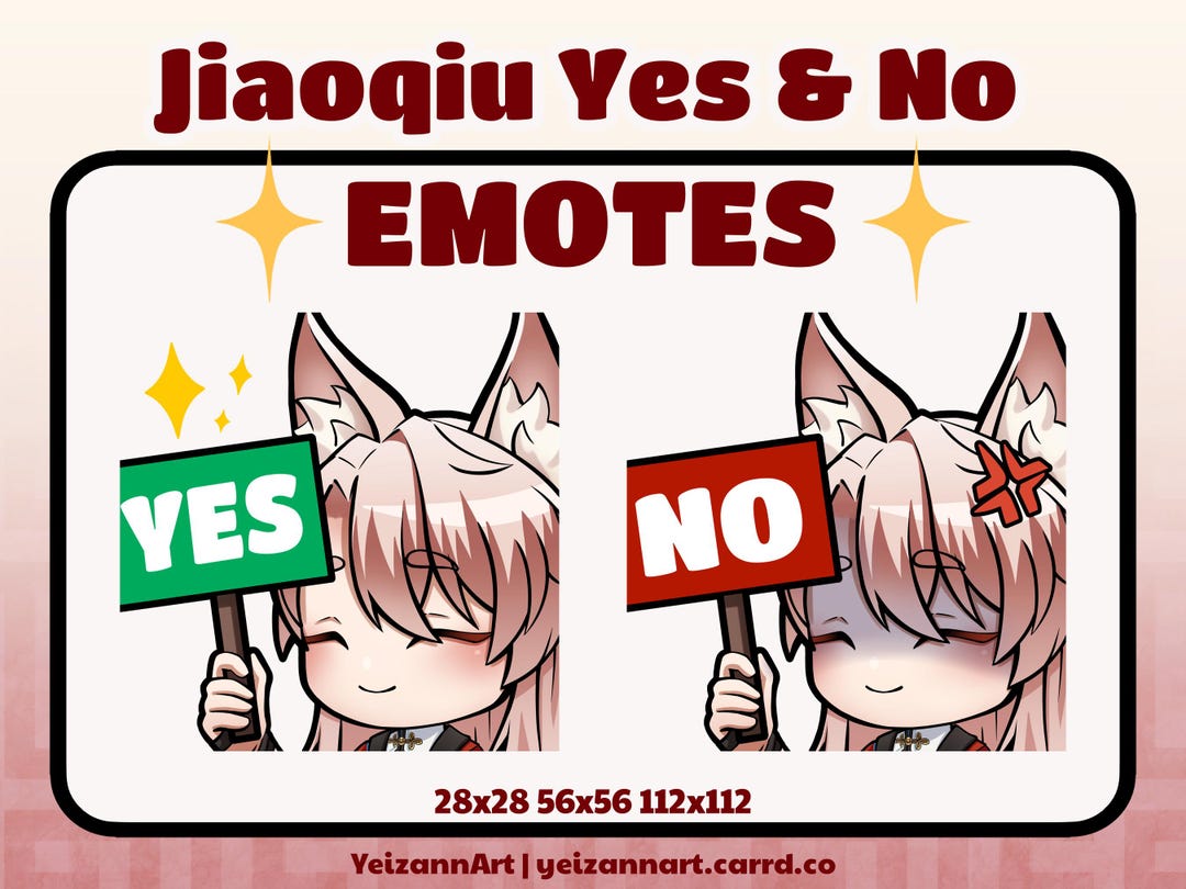 Honkai Star Rail Jiaoqiu Emotes Set, for Twitch, Discord, Youtube ...