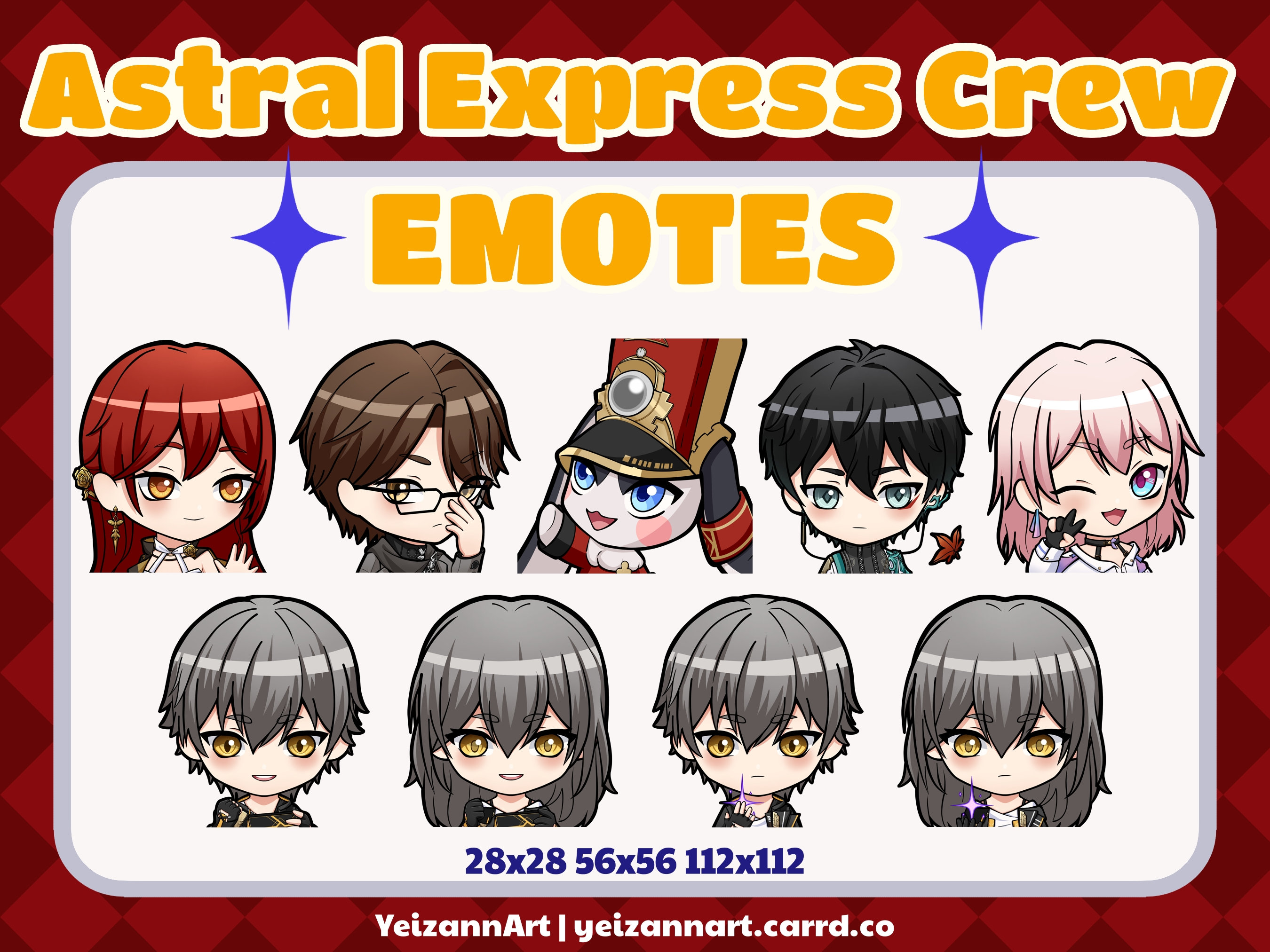 Honkai Star Rail Emotes, Himeko, Welt, Dan Heng, March 7th, Trailblazer ...