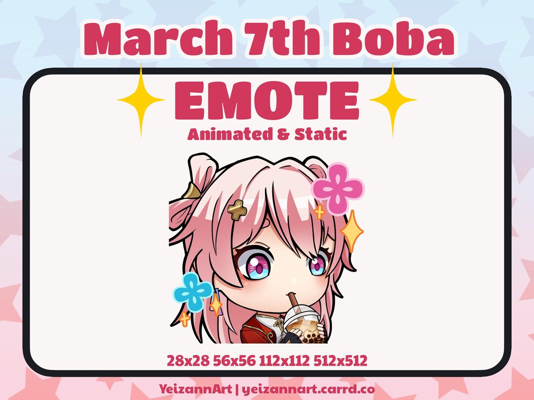 Honkai Star Rail March 7th Animated and Static Emote, for Twitch ...