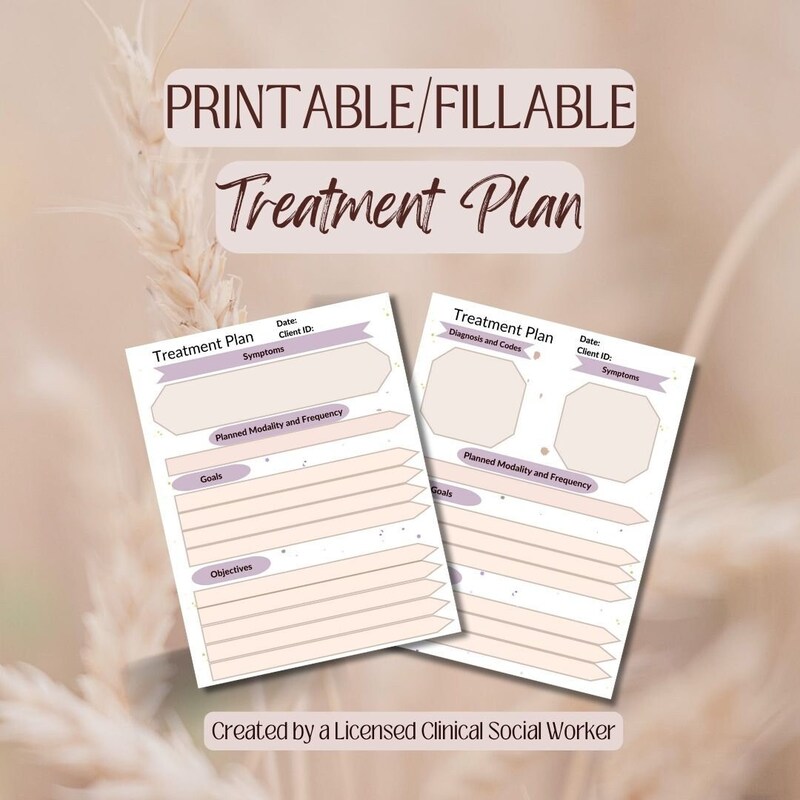 Treatment Plan Ptsd - Etsy