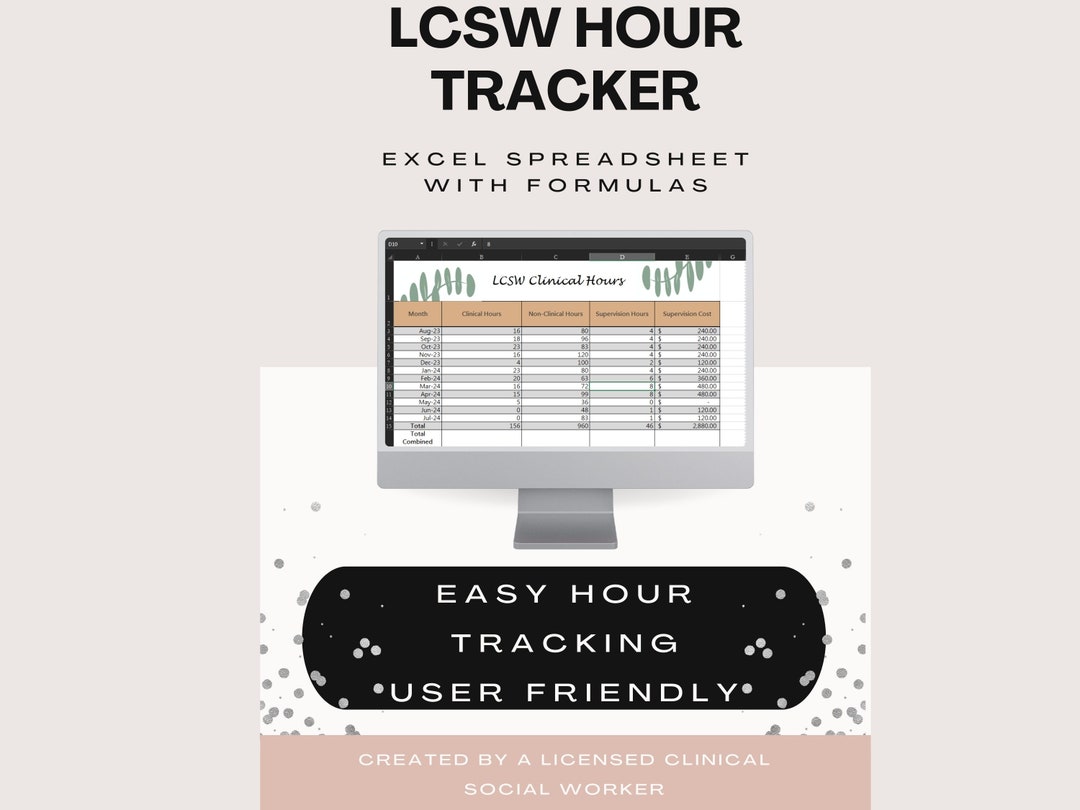 LCSW Clinical Supervision Excel Spreadsheet - Etsy