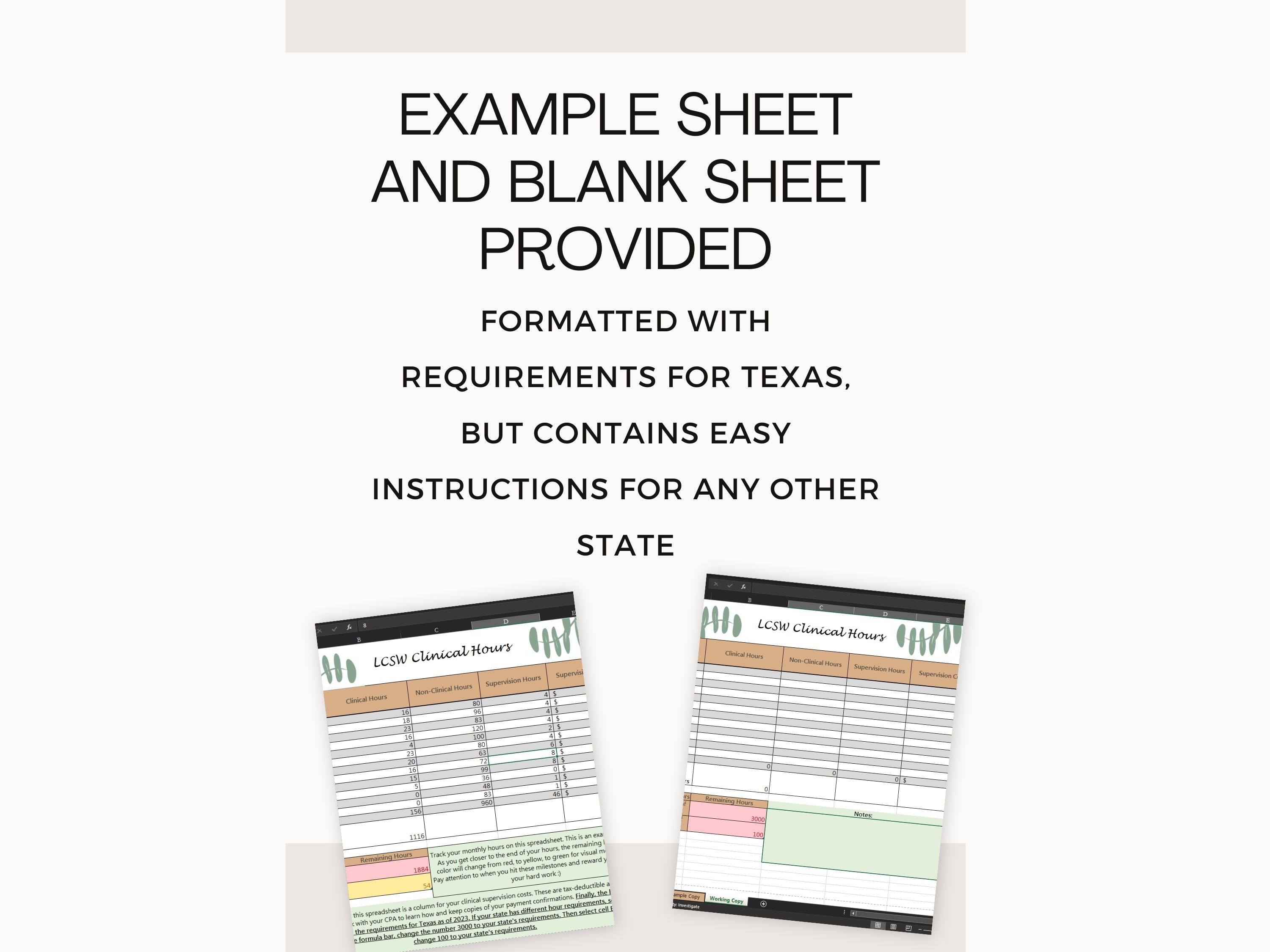 LCSW Clinical Supervision Excel Spreadsheet - Etsy