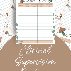 LCSW Clinical Supervision Package | Supervision Notes | Supervision ...