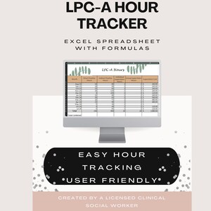 LPC Hour Tracker Excel Bundle | Supervision Notes | Supervision Hour ...