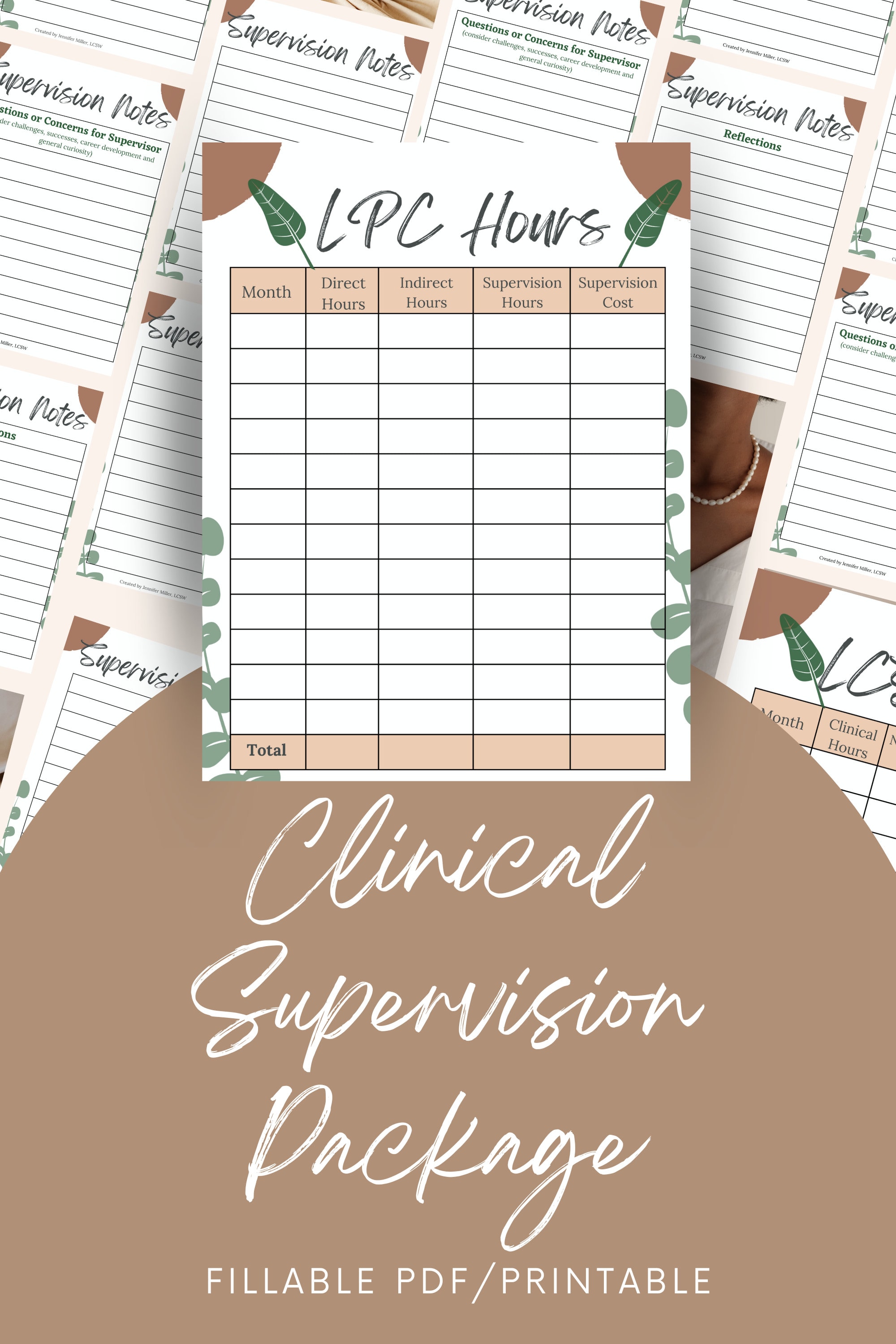 LPC Supervision Package | Supervision Notes | Supervision Hour Tracker ...