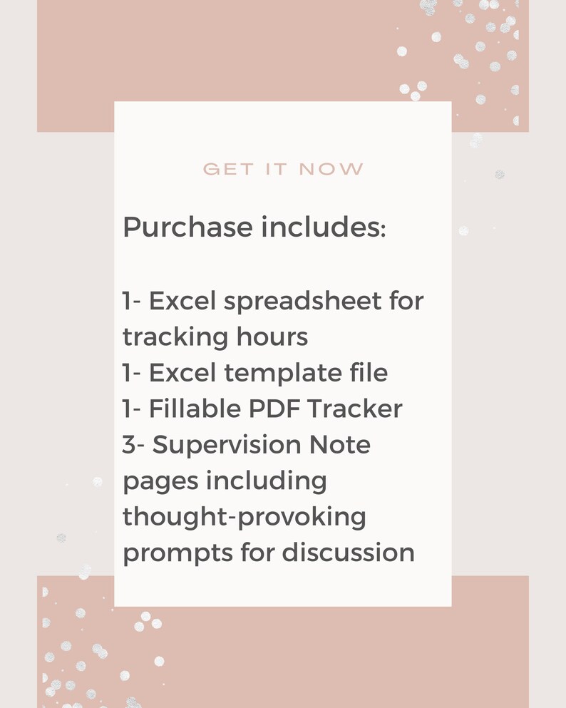 LPC Hour Tracker Excel Bundle | Supervision Notes | Supervision Hour ...
