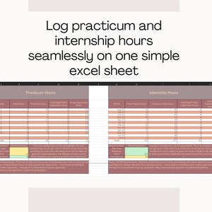 Practicum and Internship Hour Tracker | CACREP Hour Requirements | Excel Spreadsheet| Counseling ...
