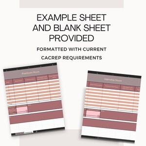 Practicum and Internship Hour Tracker | CACREP Hour Requirements ...