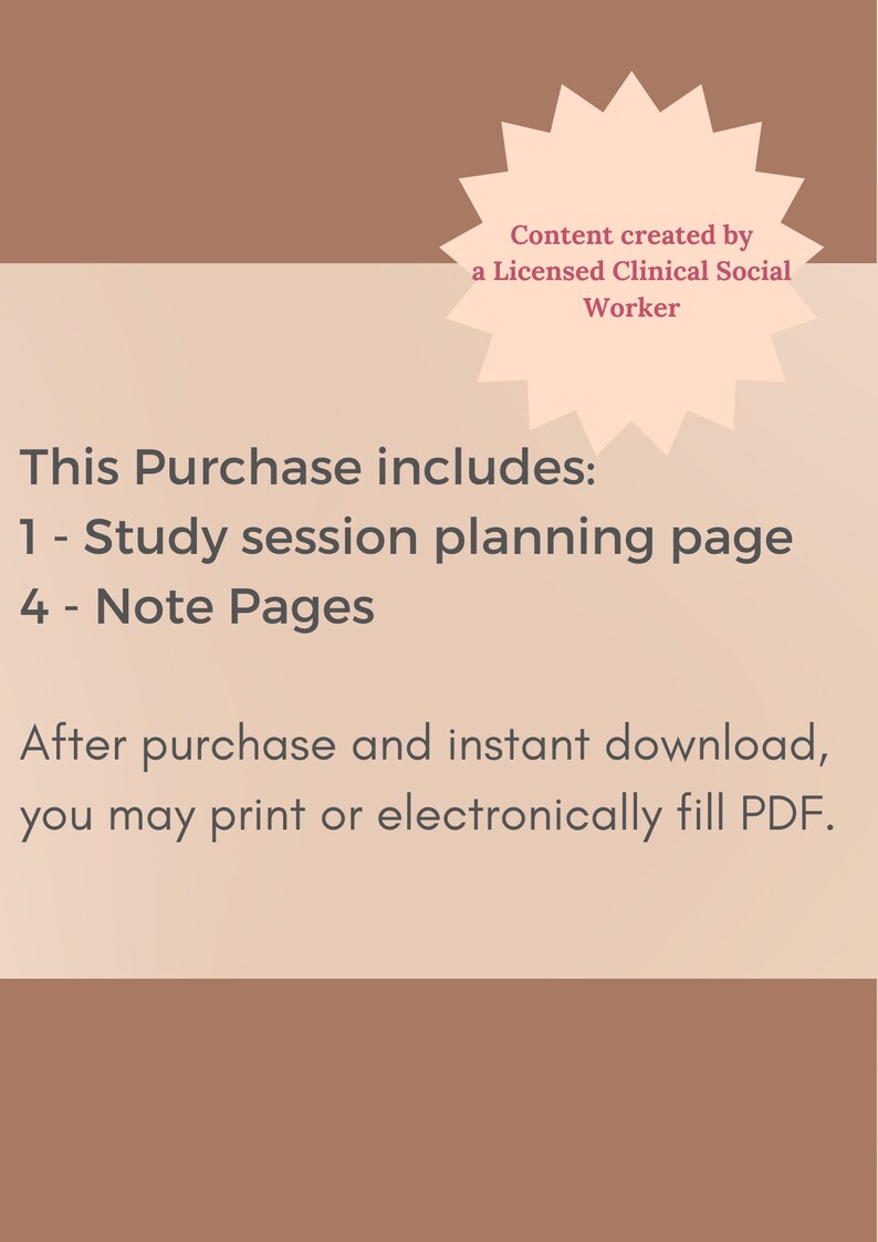 LCSW Exam Study Planner| ASWB Exam Prep | Social Work Exam Study Notes ...