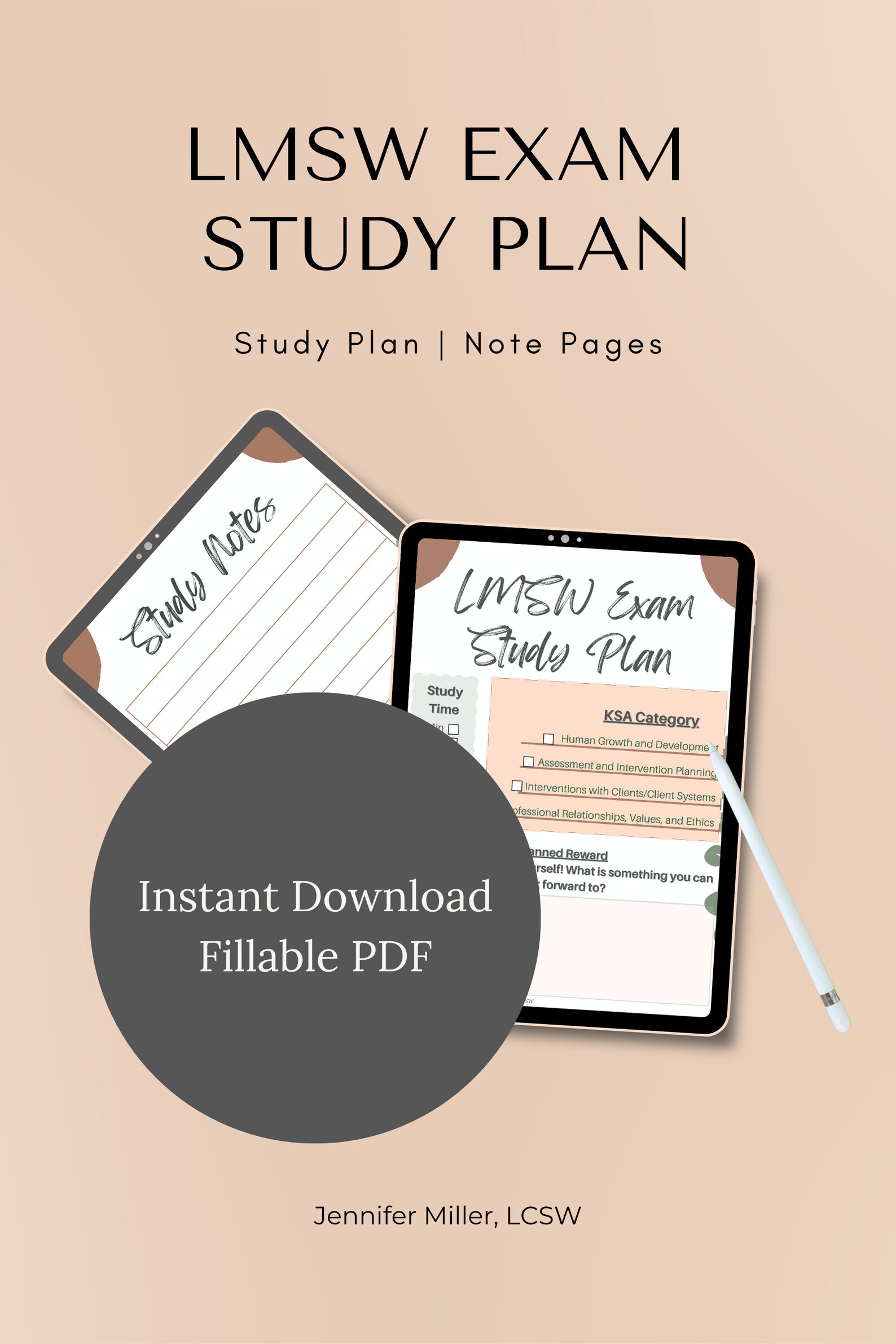 LMSW Exam Study Planner| ASWB Exam Prep | Social Work Exam Study Notes ...