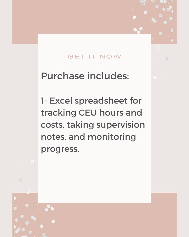 Texas LCSW-S CEU Tracking Excel Spreadsheet | Customizable Easy-to-use ...