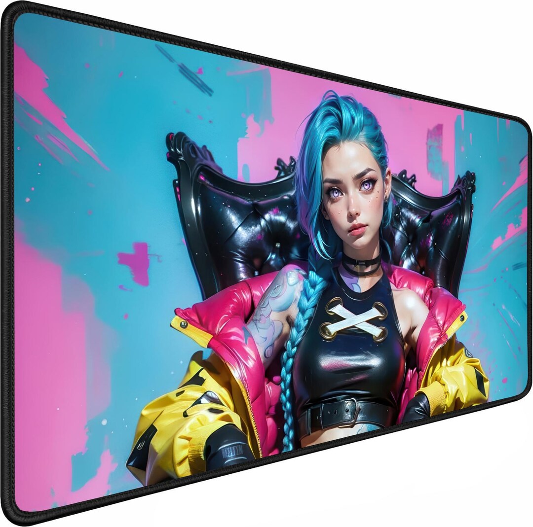 Jinx League of Legends Vibrant Desk Mat - Etsy