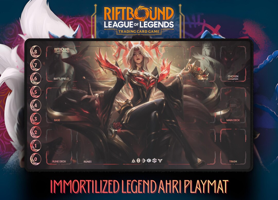 Immortalized Legend Ahri Playmat (riftbound TCG - 24" X 14") - Etsy