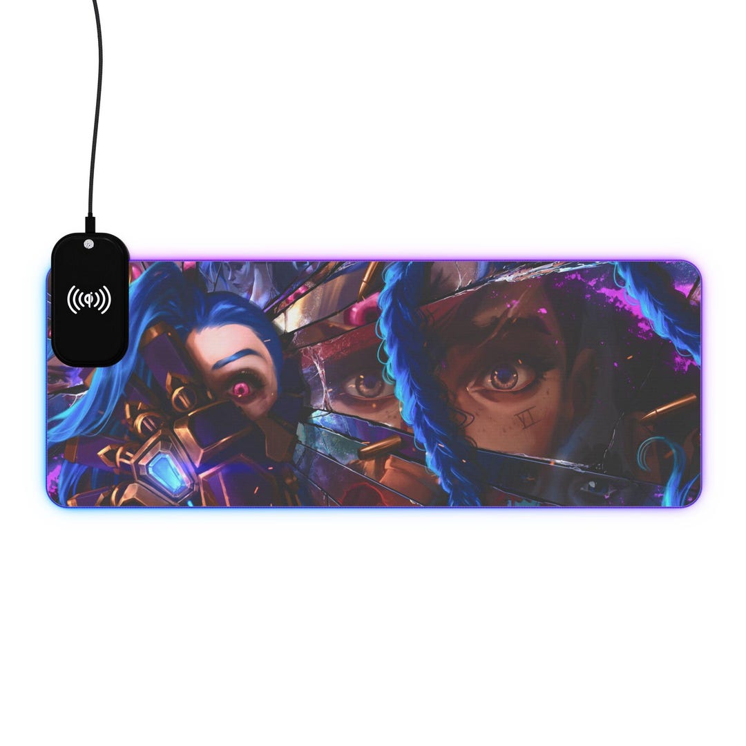 League of Legends Jinx Desk Mat, Gaming LED Mouse Pad, Precision ...