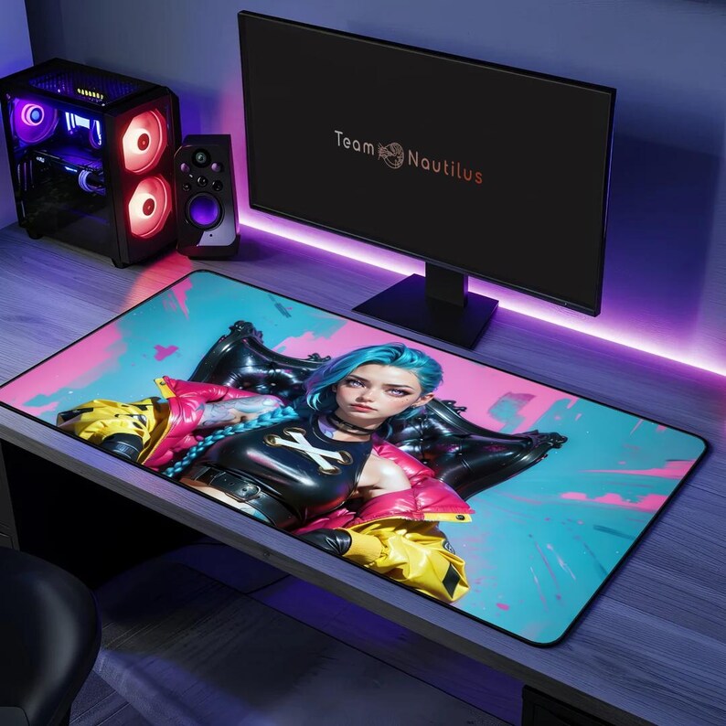 Jinx League of Legends Vibrant Desk Mat - Etsy