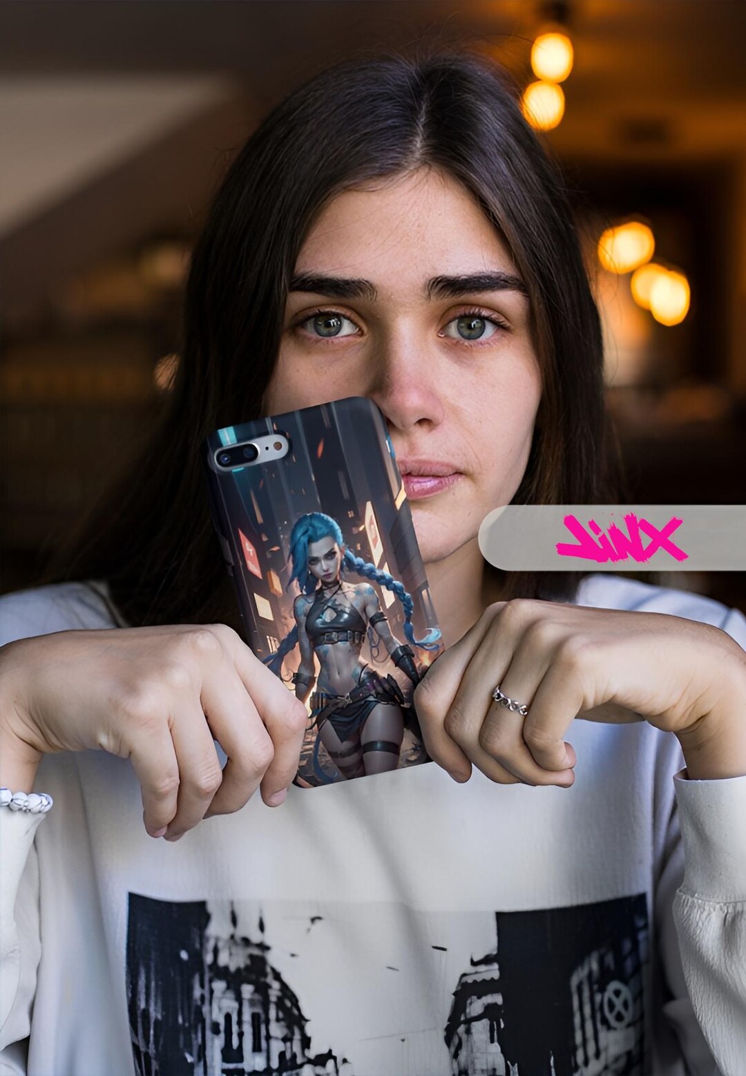 Arcane Jinx Anime Phone Case - Vibrant League of Legends Design - Etsy