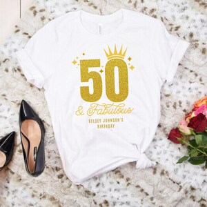 Fabulous 50 Squad Birthday Group T-shirt, Matching Birthday Crew 1975 ...