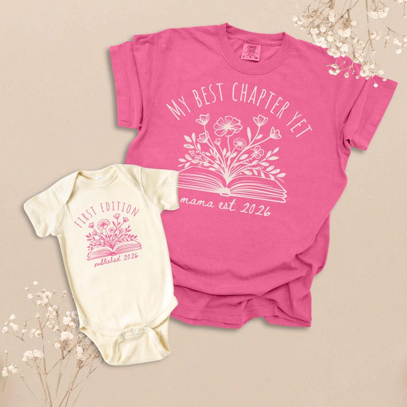 Mommy and Me Outfits, First 1rst Mothers Day Gifts, Book Lover Shirt ...