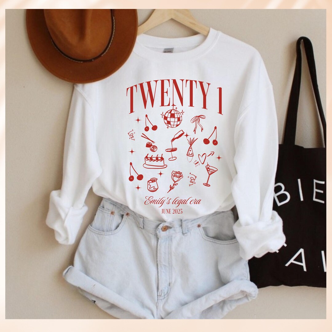 21st Birthday Matching Shirts, Custom 21st Birthday Sweatshirt Gift ...