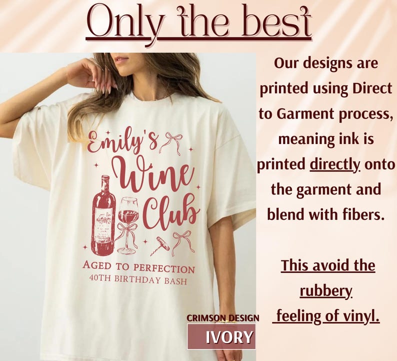 Wine Club Comfort Colors® Shirt 40th Birthday T-shirt, Forties Birthday ...