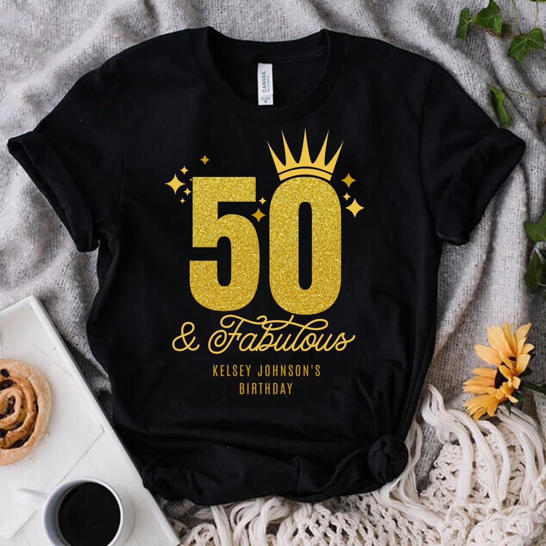 Fabulous 50 Squad Birthday Group T-shirt, Matching Birthday Crew 1975 ...