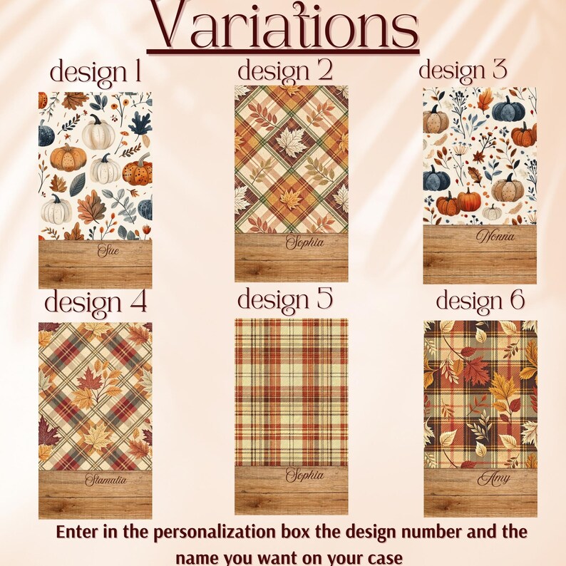 Personalized Fall Vibes I Phone Case for iPhone 17 16 15 14 13 12 Pro ...