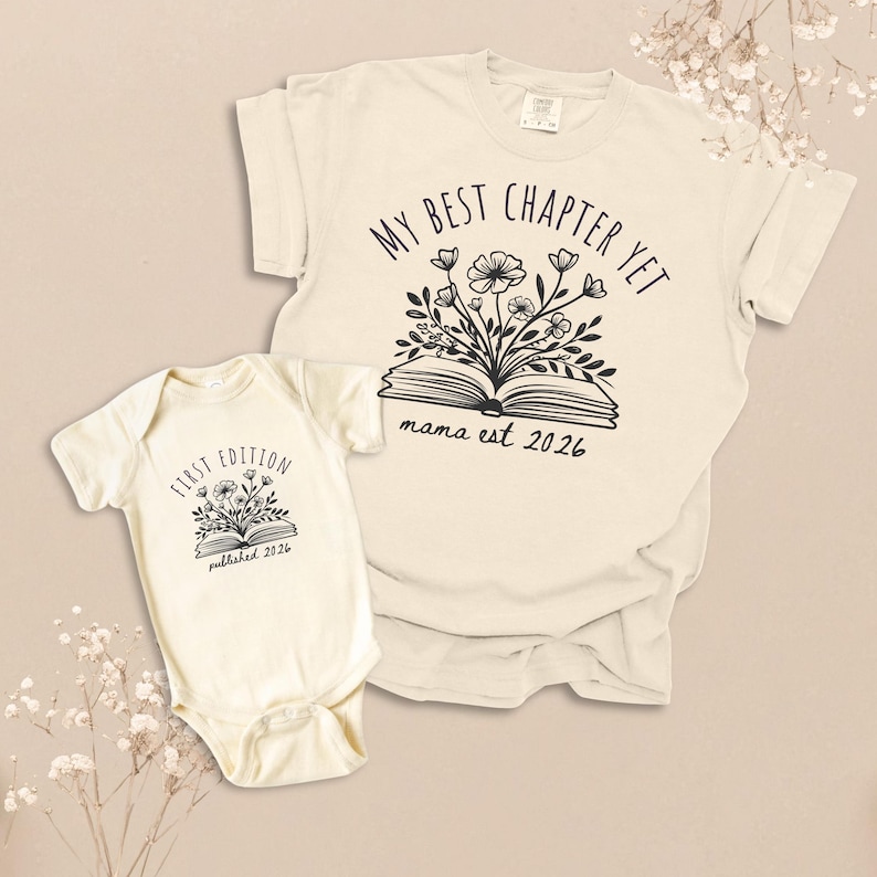 Mommy and Me Outfits, First 1rst Mothers Day Gifts, Book Lover Shirt ...