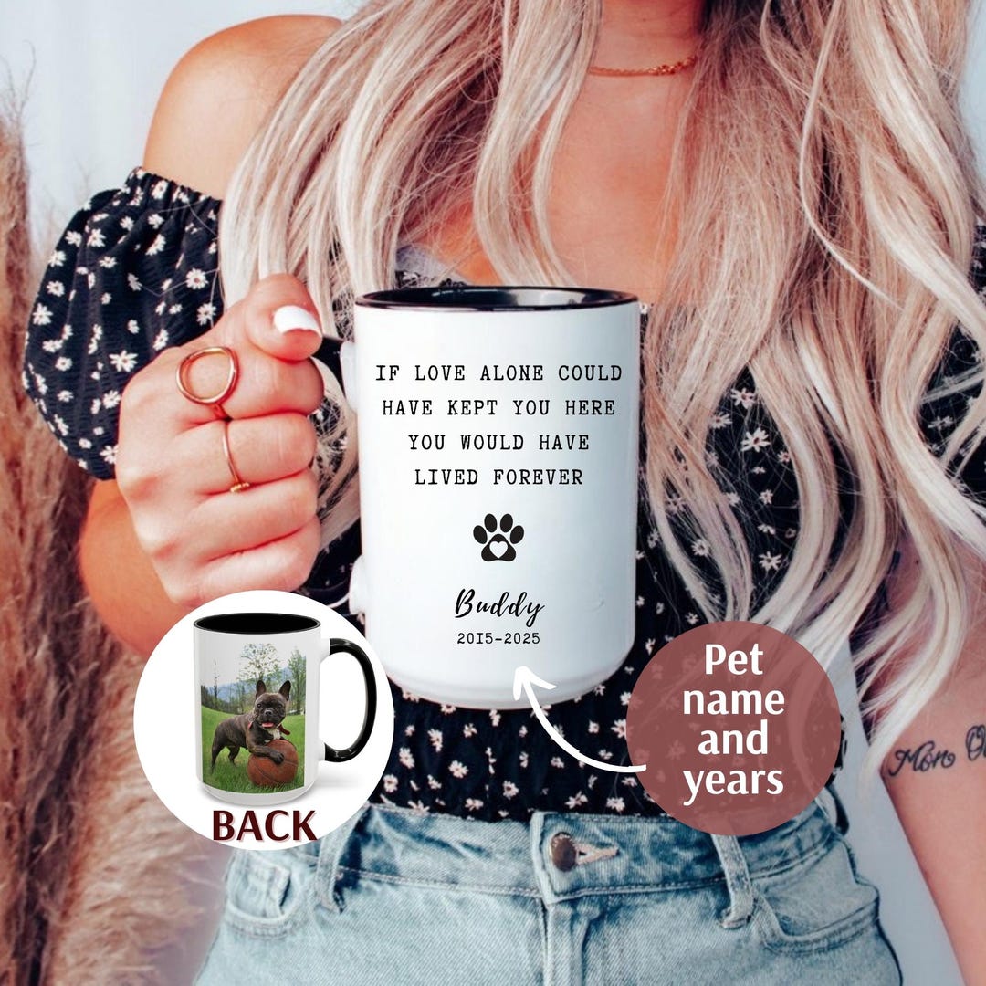 Pet Memory Gift Dog Mug, Personalized Pet Memorial Mug, Pet Loss Gift ...